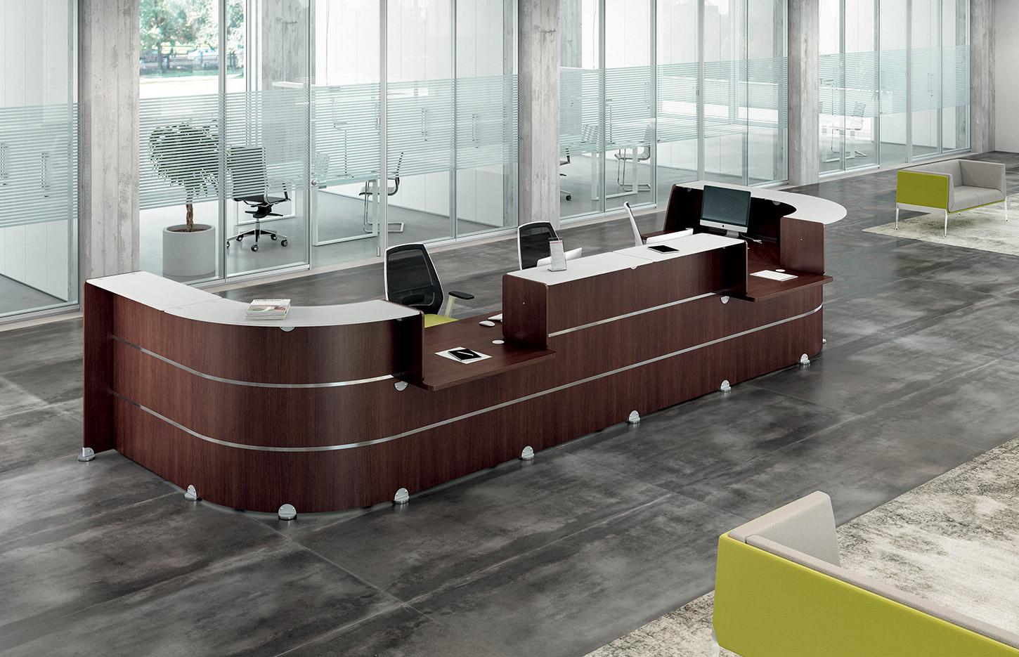 Banque d'accueil Accueil glass