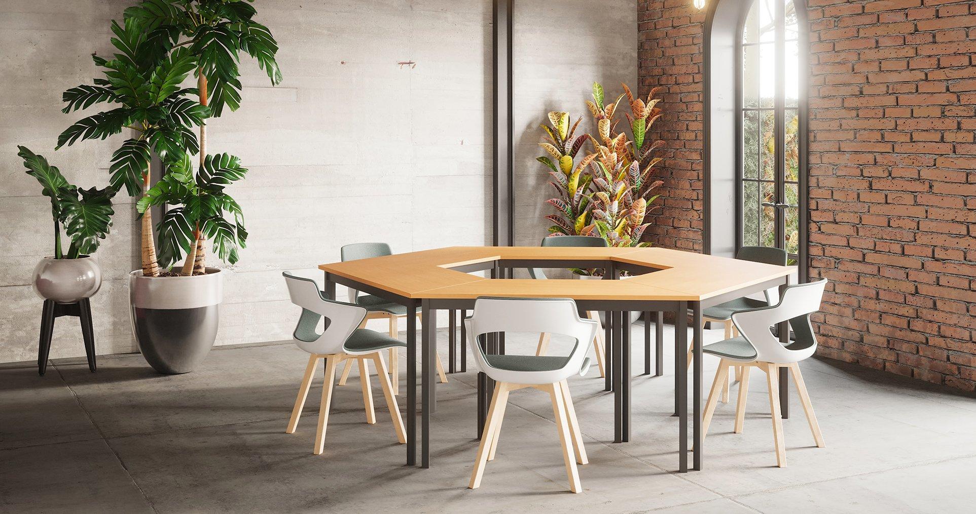 Tables de réunion modulables Munia